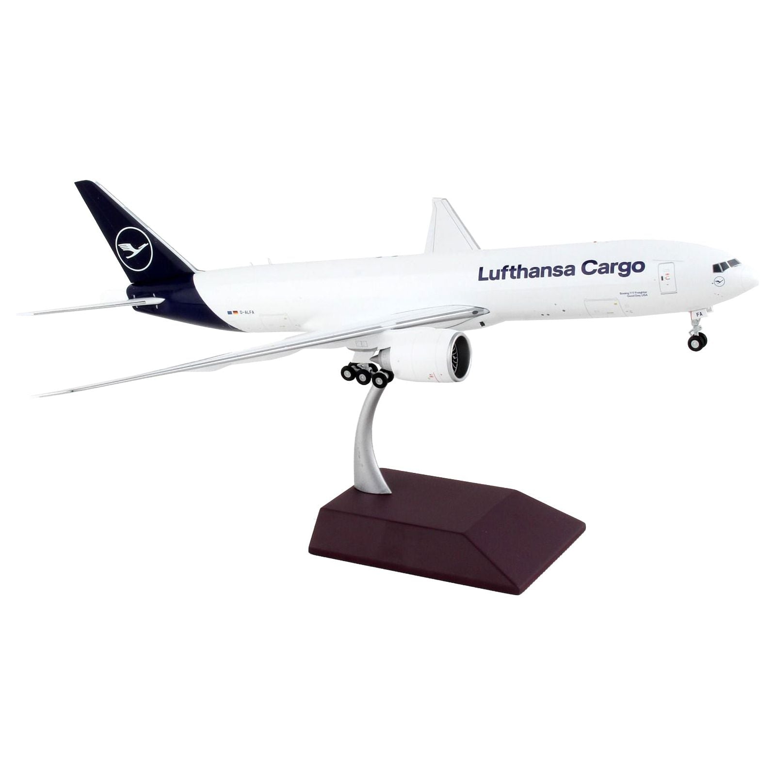 Boeing 777F Commercial Aircraft White with Blue Tail 1/200 Diecast