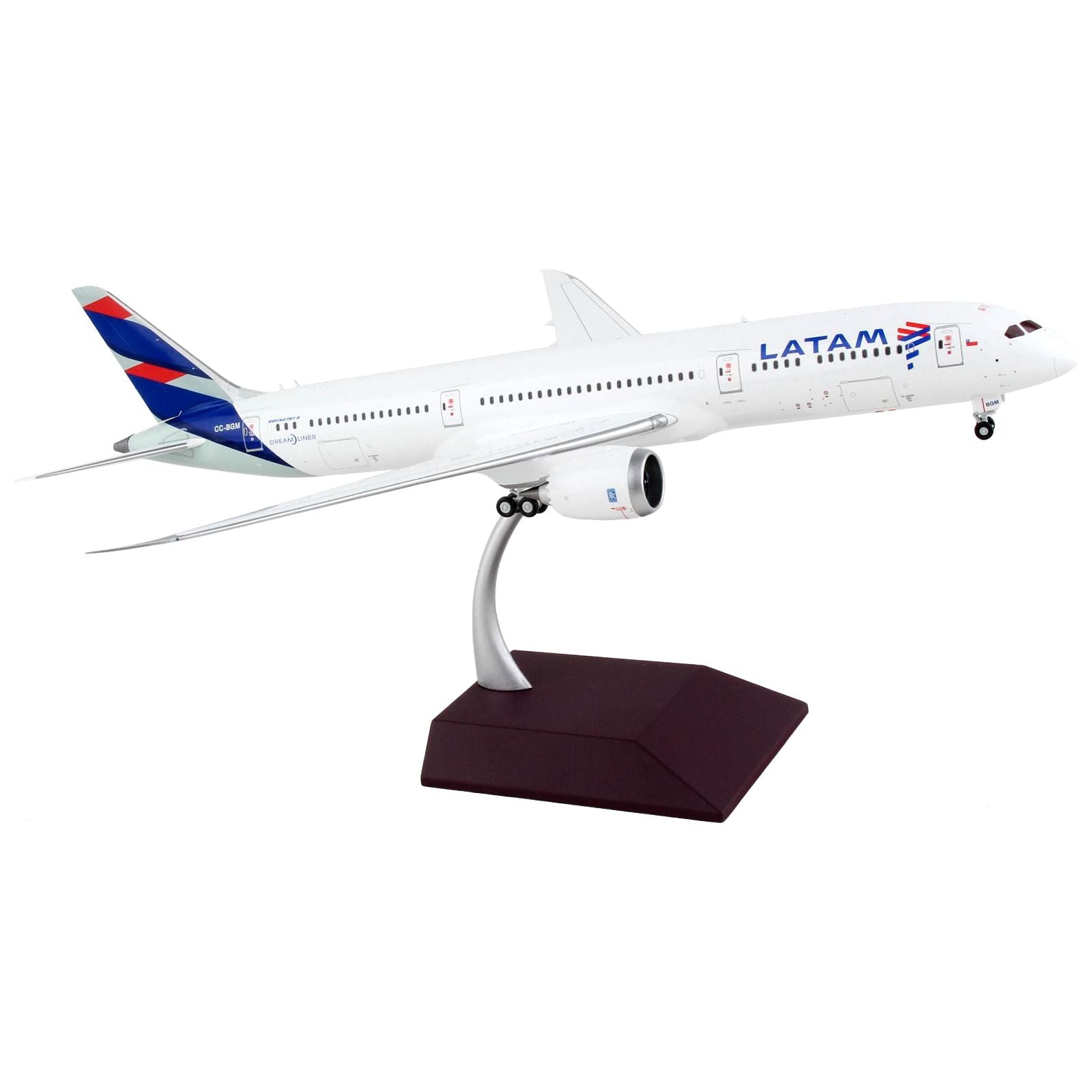 Boeing 787-9 Commercial Aircraft White with Blue Tail 1/200 Airplane