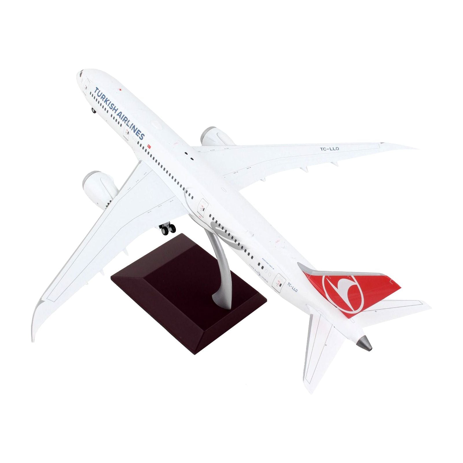 Boeing 787-9 Commercial Aircraft White with Red Tail 1/200 Diecast