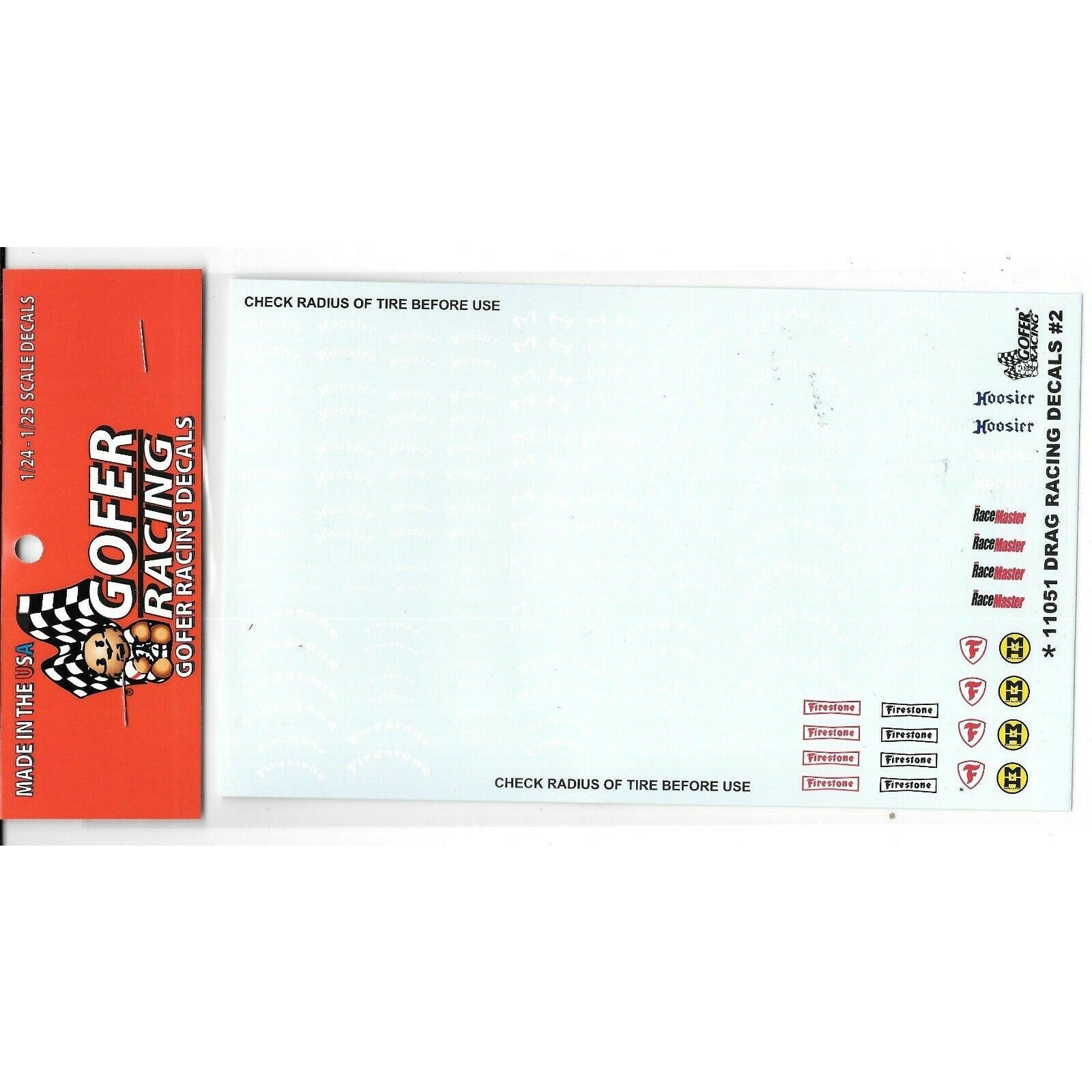 Gofer Racing 1/25 Scale Drag Racing Tire Logos #2 – ModelCars.com