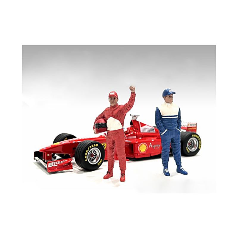 Racing Legends 90's Set of 2 Diecast Figures for 1/43 Scale Models