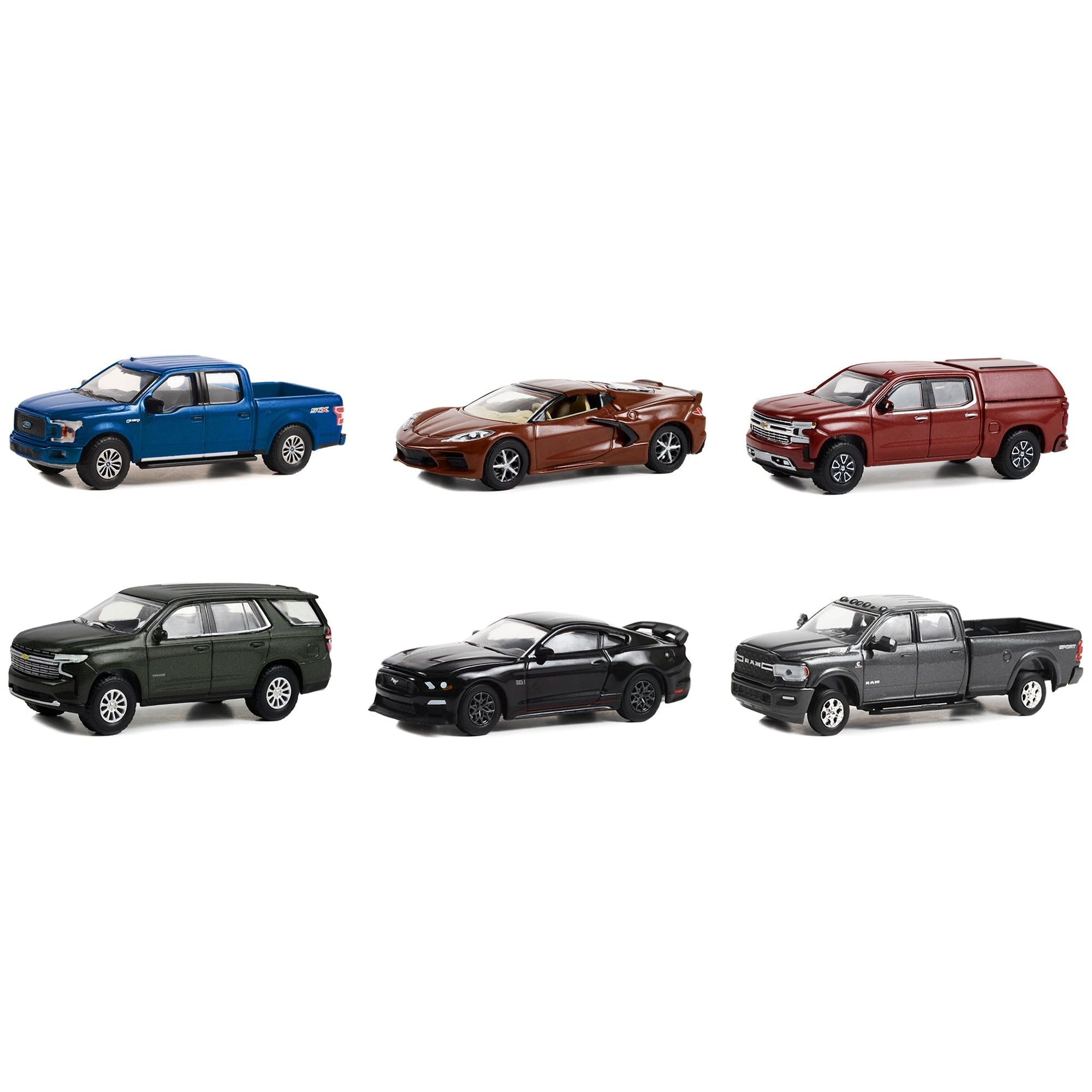 Showroom Floor Set of 6 Cars Series 2 1/64 Diecast Model Cars