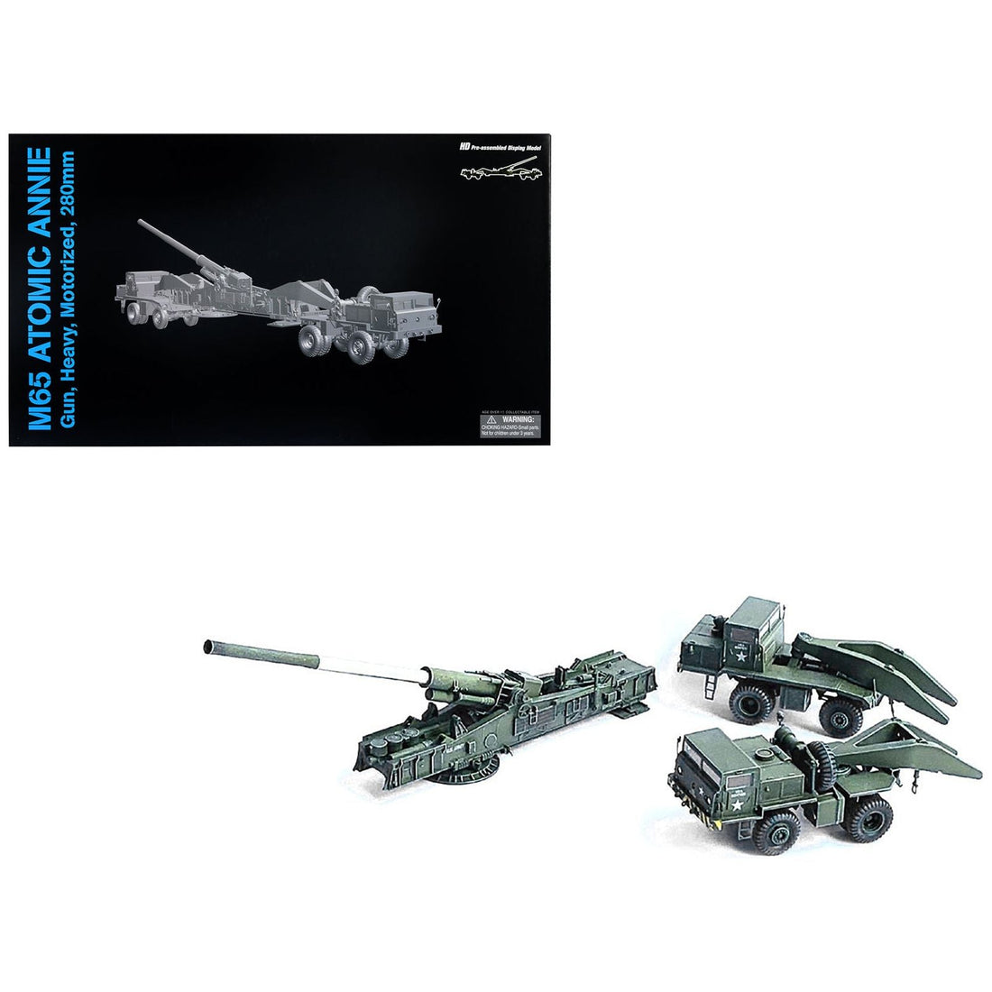 M65 Atomic Cannon "Atomic Annie" OD "Firing Mode" 1/72 Model